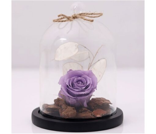 Purple Forever Rose In Glass Dome - GiftBag.ae - Online Gift Delivery ...